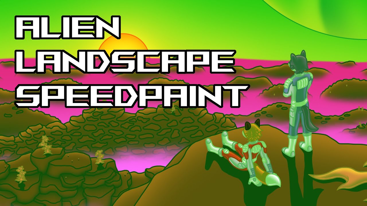 Alien Landscape Speedpaint - YouTube