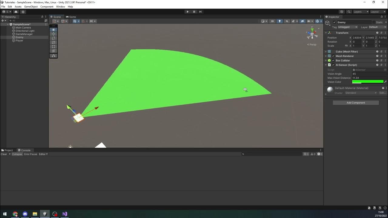 Como programar un sistema de visión para mi ia en unity C# - YouTube