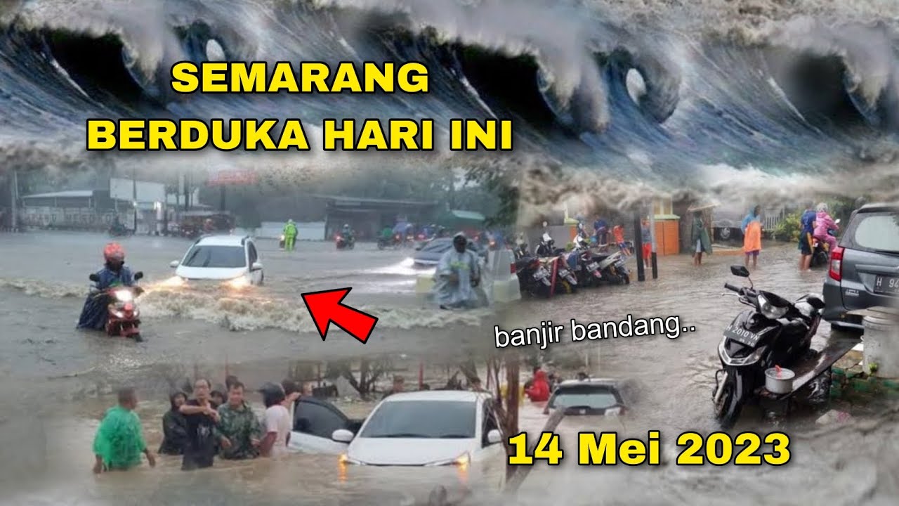 Semarang tiba-tiba banjir hari ini. Jalanan macet parah. Banjir Pantura ...