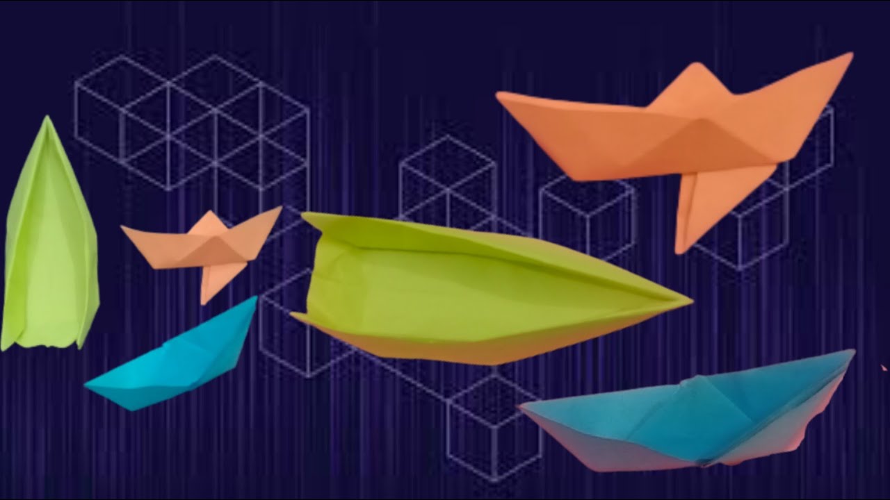 Diy Make papper boat 3 easy ideas origami boat tutorial / Imran mallah ...