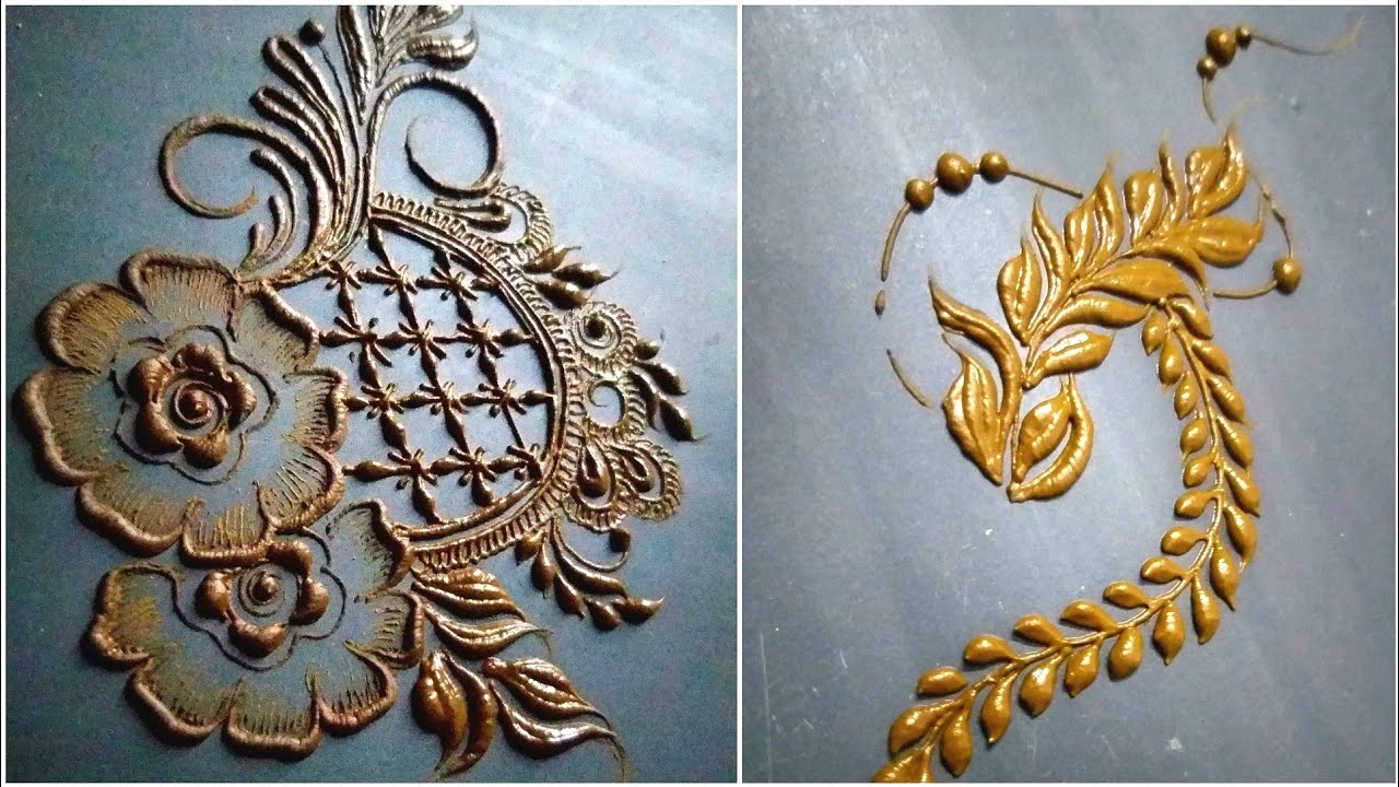 Henna Patch on Black Sheet|| Satisfying Henna Vines and Strokes ...