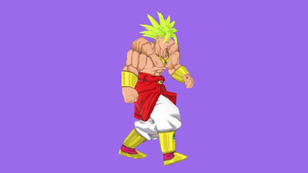 Broly walk animated left chroma - YouTube