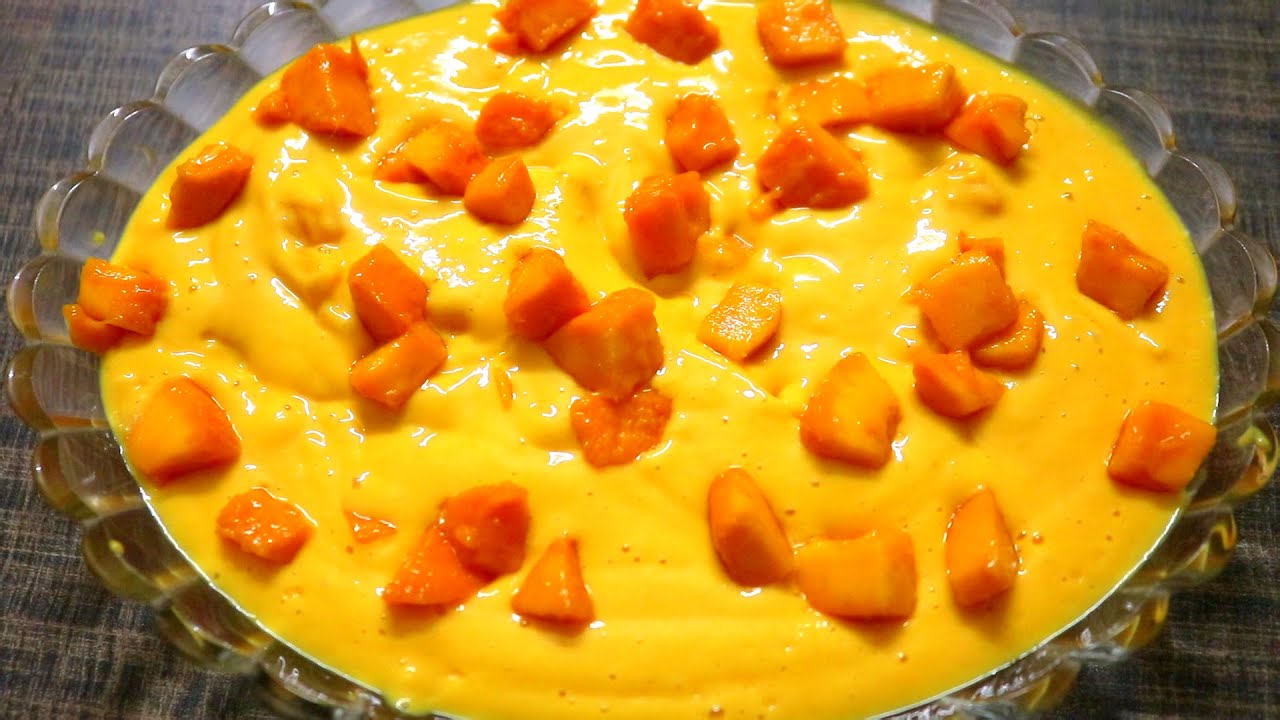 Quick Mango Delight Recipe With Fresh Mangoes | Delight Recipe - YouTube