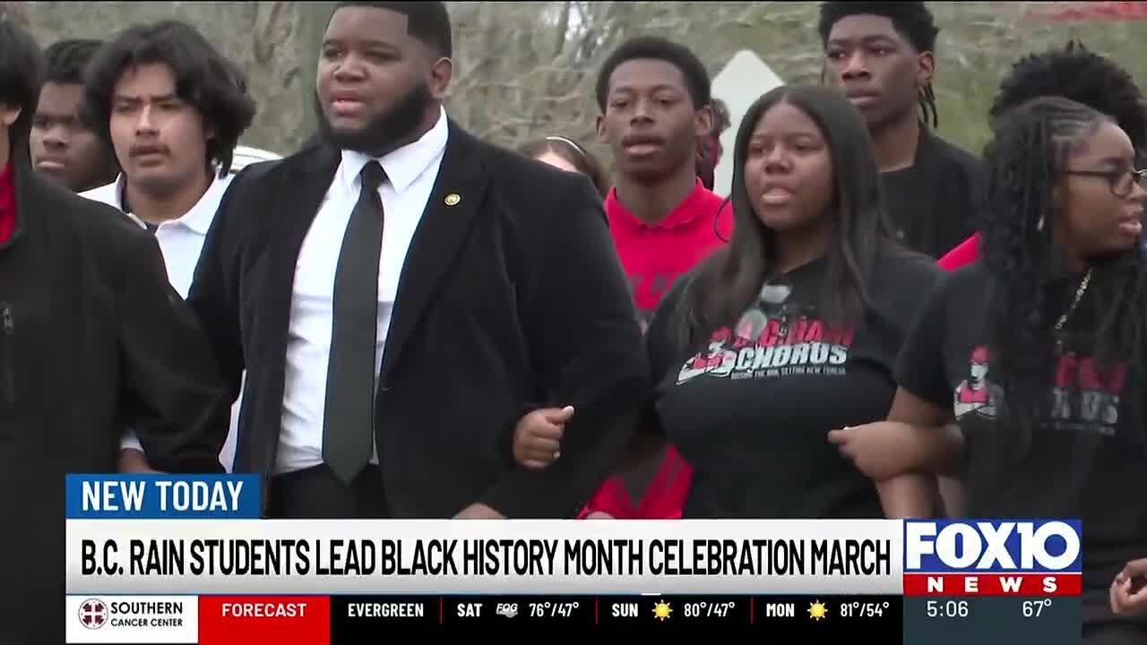 B.C. Rain students march for Black History Month - YouTube