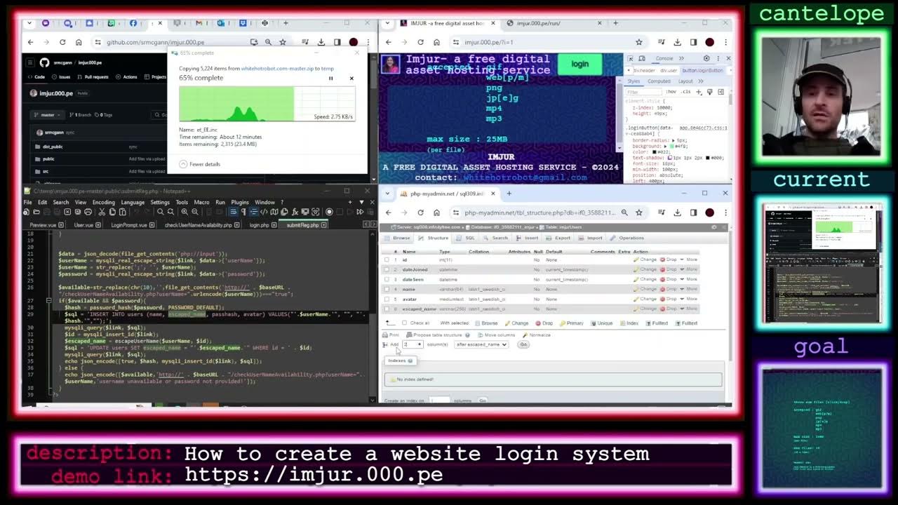 How to create a website user login system (part 1) - YouTube