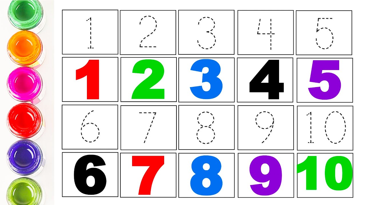 123 numbers drawing, 123 | 123 Numbers | counting to 10, numbers song ...