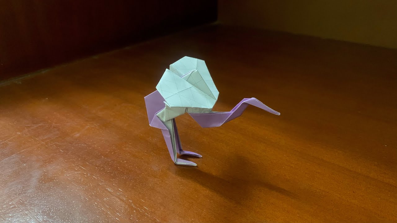 Origami Sacred Ibis - How To Make Sacred Ibis Easy - YouTube