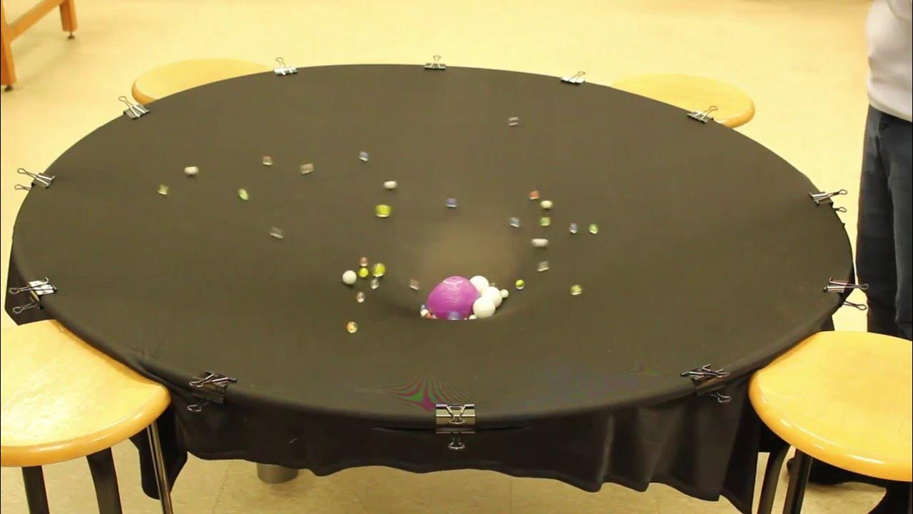 Spandex Gravity Well (+instructions to make your own!) - YouTube