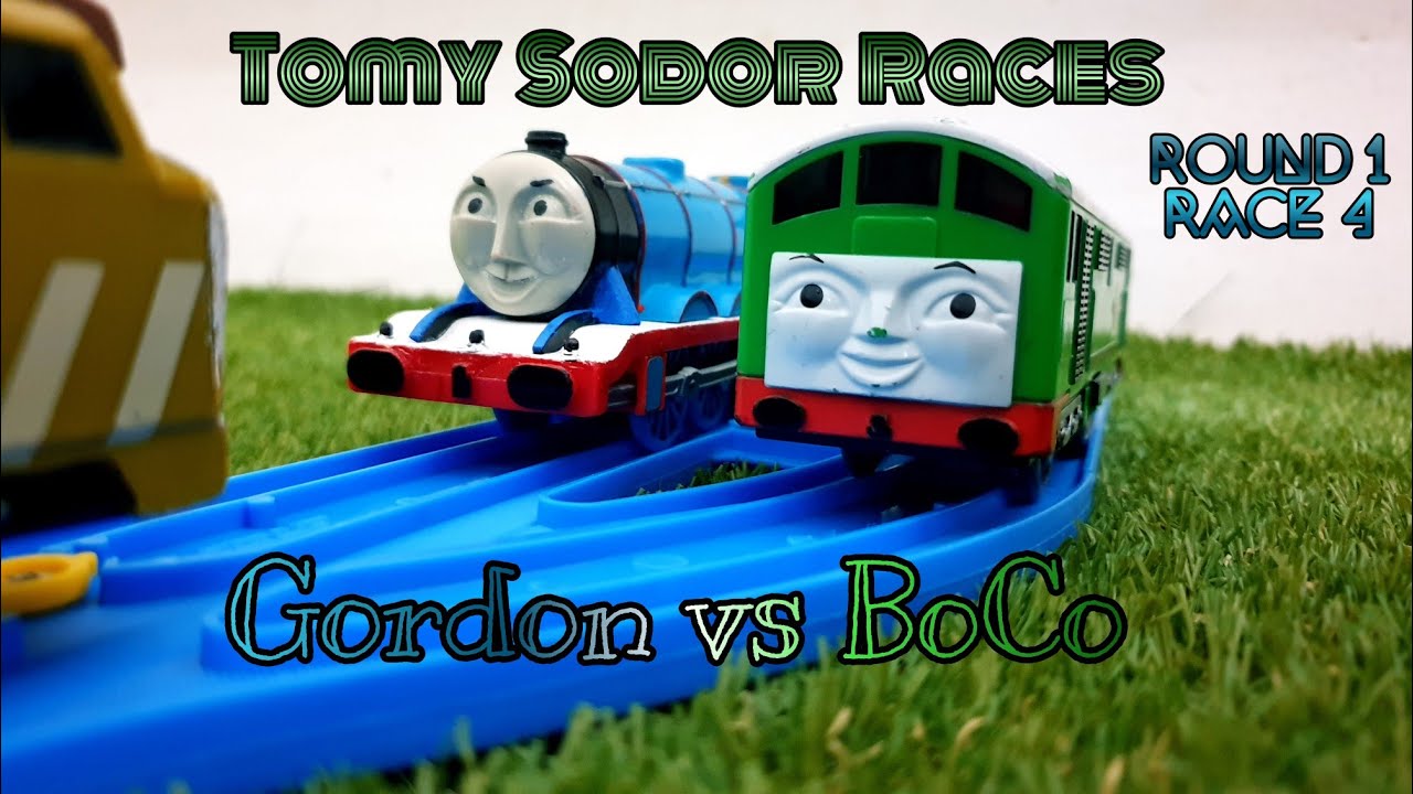 Tomy Sodor Races Round 1 Race 4: Gordon vs BoCo - YouTube