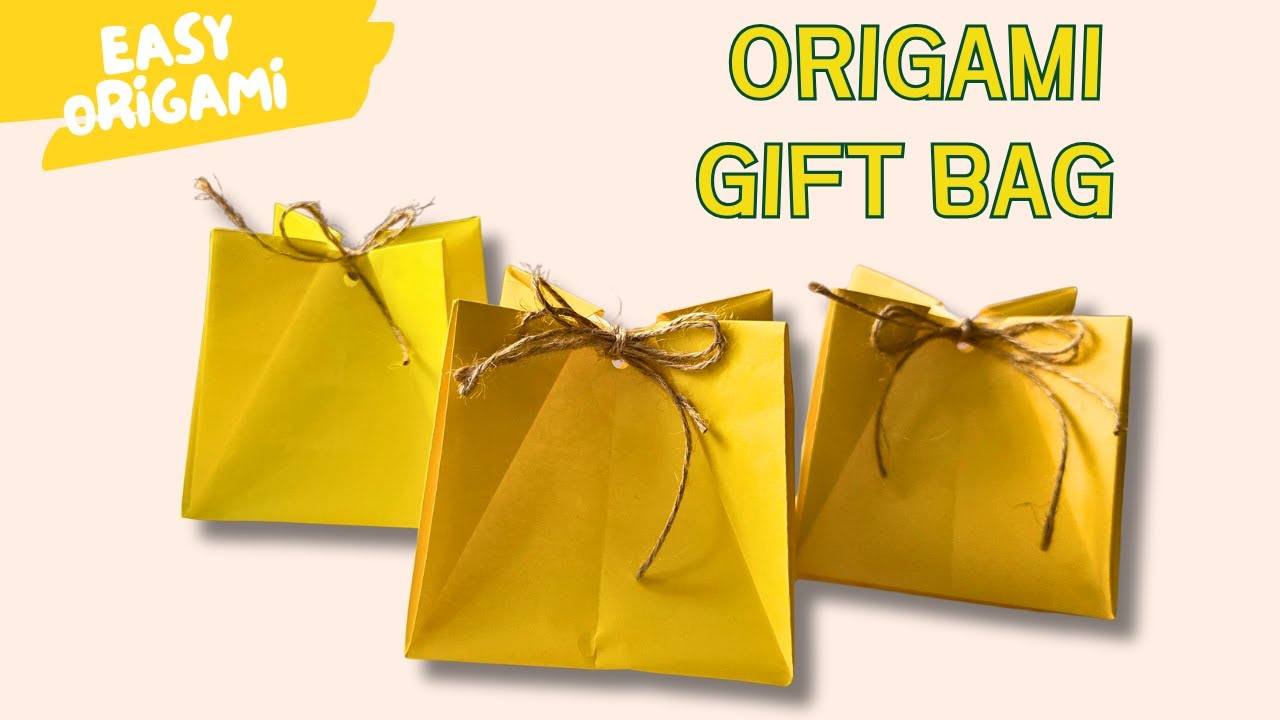 How to Make a Gift Bag | Easy Origami Paper Craft for Beginners - YouTube