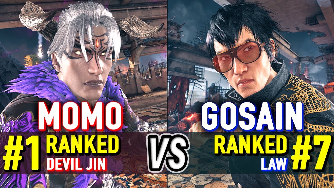 T8 🔥 MOMO (#1 Ranked Devil Jin) vs GOSAIN (#7 Ranked Law) 🔥 Tekken 8 ...