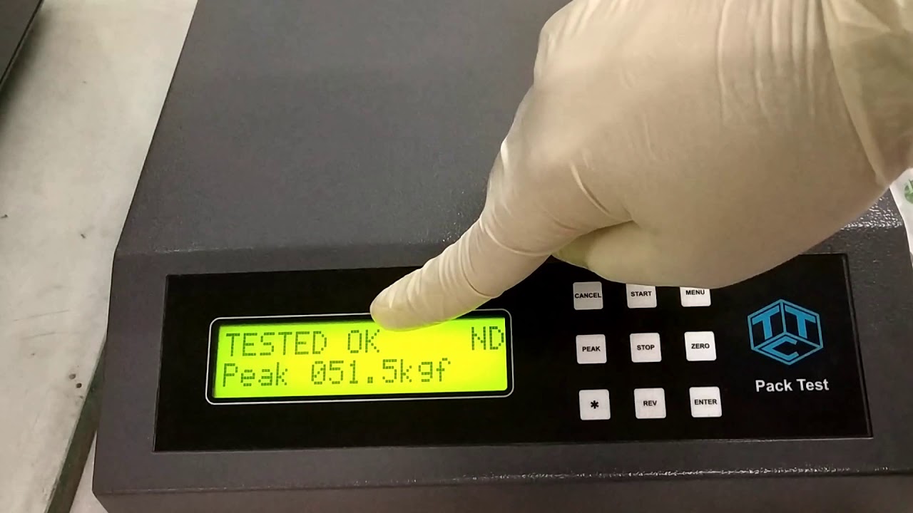 Shampoo Sachet Testing on a Pouch Compression Tester by PackTest.com ...