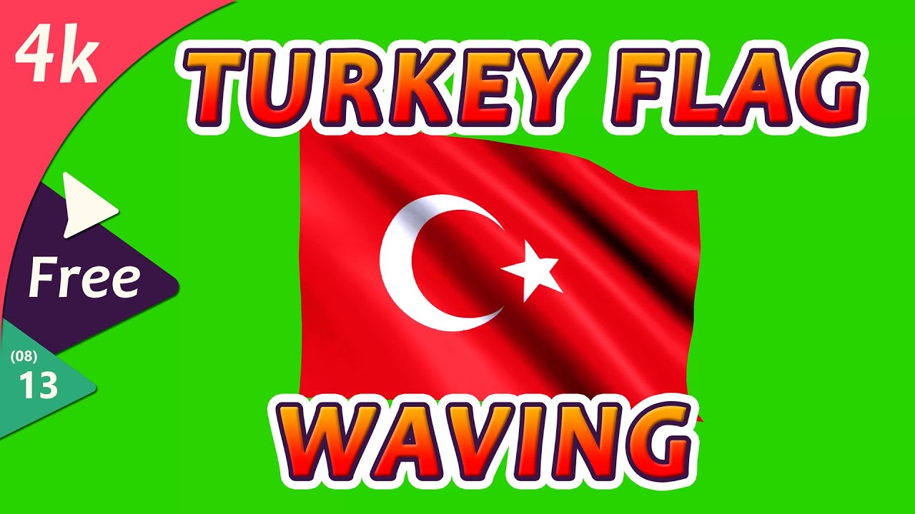 Turkey flag green screen - YouTube