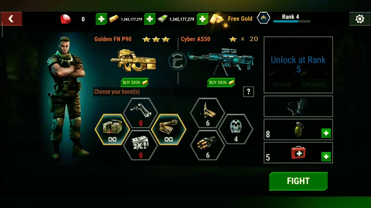 DEATH TARGET ZOMBIE GOLDEN F9 P90 UPGRADE 3 TIME WITH NEW LOCATION ...