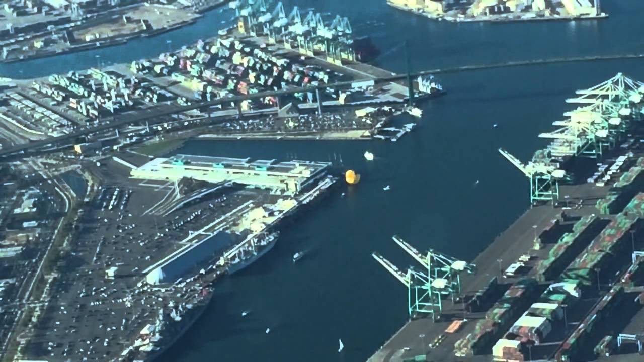 Flying Over Giant Rubber Duck 1 - YouTube