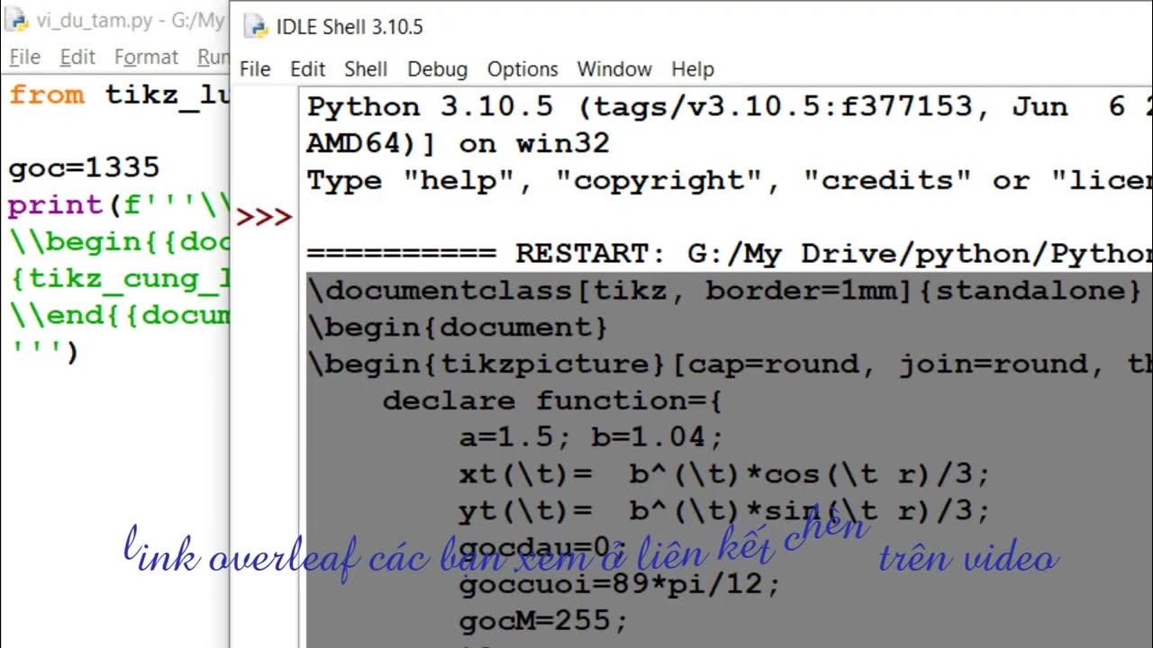 [short video] Minh họa sử dụng python lấy code TikZ LaTeX vẽ điểm biểu ...