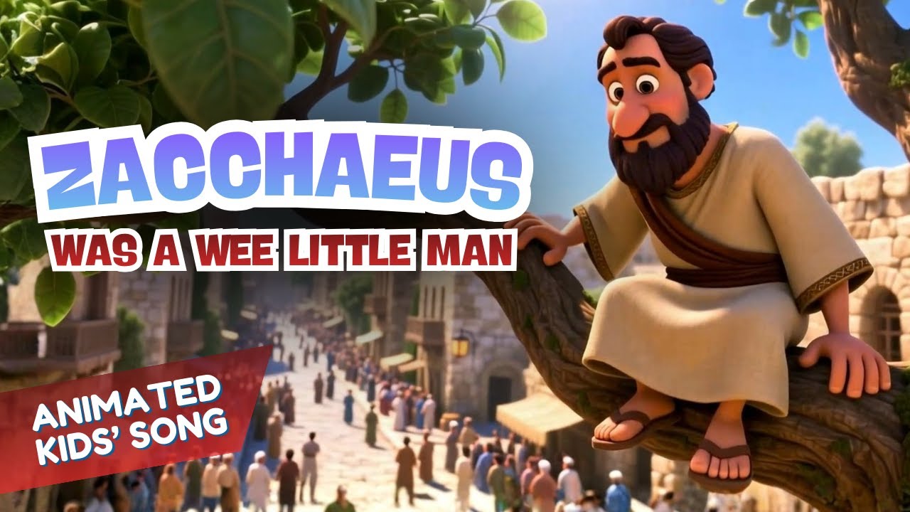 Zacchaeus Bible Song for Kids | Wee Little Man | Animated Sunday School ...