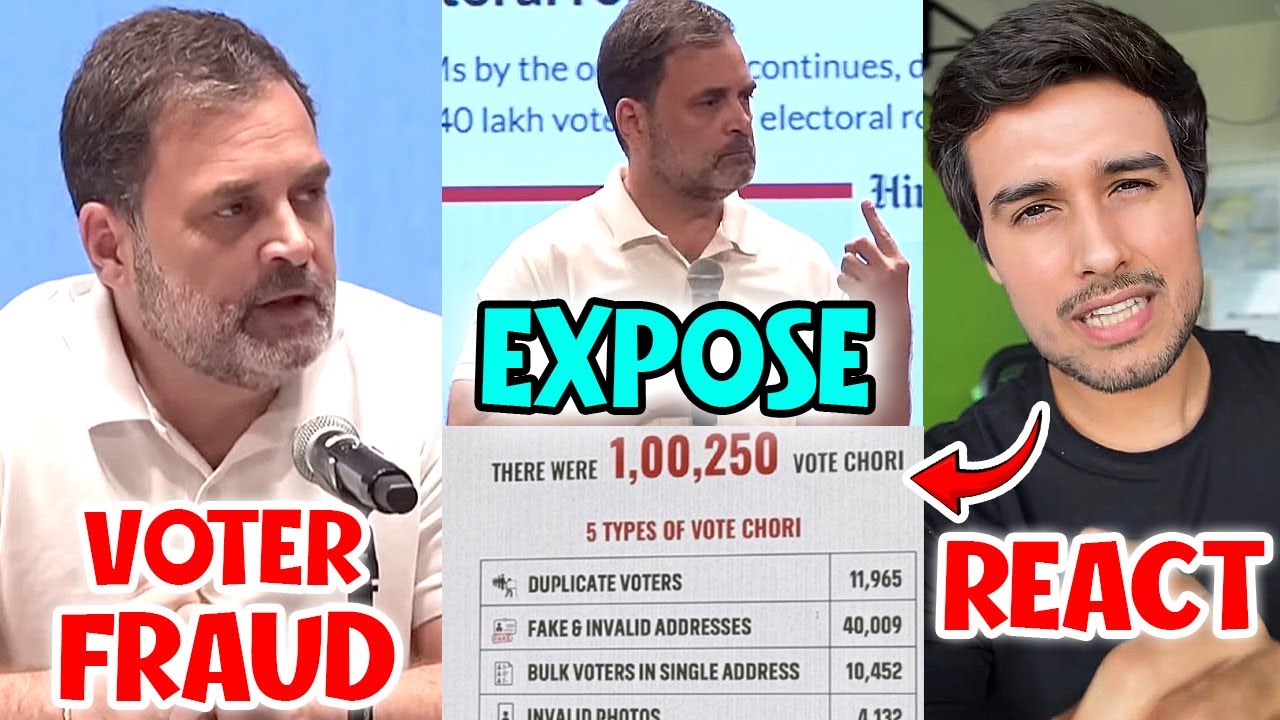 RAHUL GANDHI's "VOTE CHORI" EXPOSE | DHRUV RATHEE REACT ON RAHUL GANDHI ...