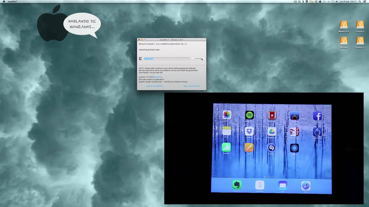 Jailbreak iPad Air Mini Retina iOS7 - YouTube