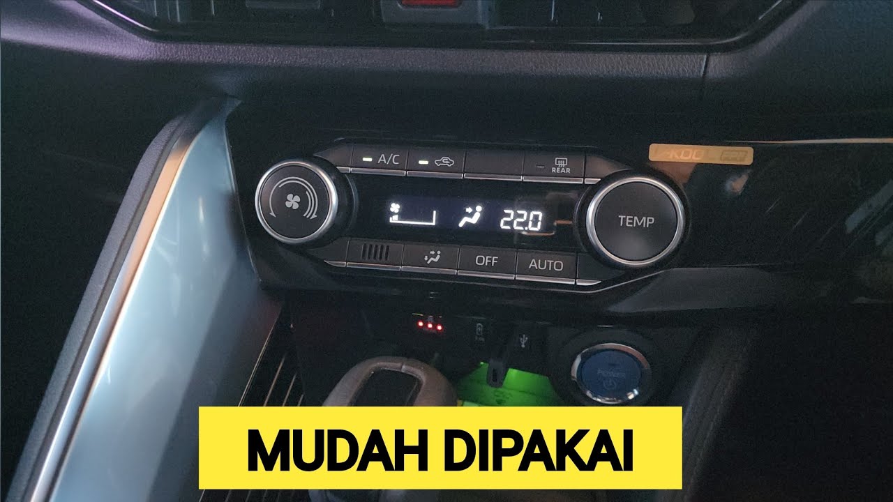 Tutorial Menggunakan Panel AC Toyota Yaris Cross Hybrid - YouTube