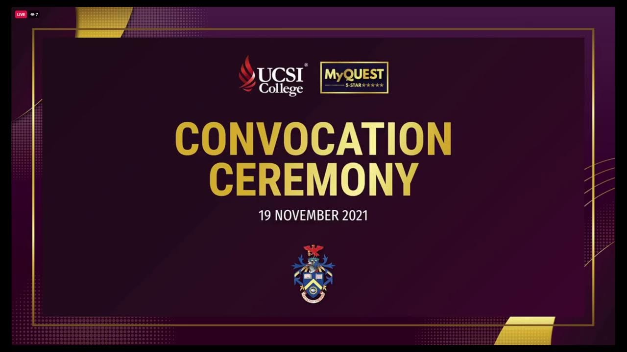 UCSI COLLEGE CONVOCATION CEREMONY 2021 - YouTube