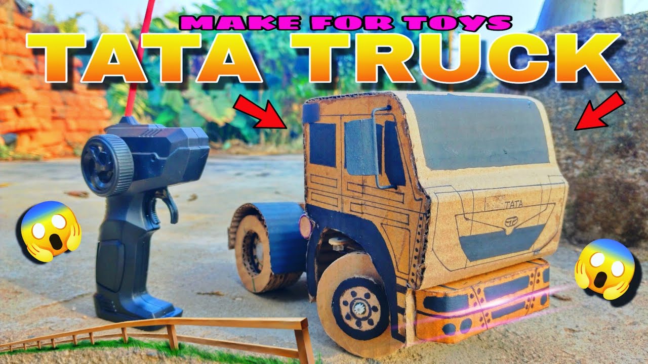 how to make Rc tata truck with cardboard 😱🔥 | TATA TRUCK कैसे बनाएं ...