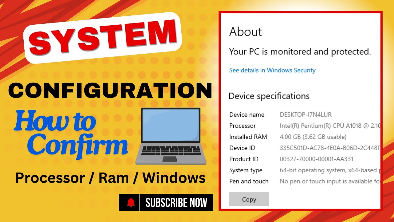How to Confirm System Configuration in Laptop #techfiltersguru #laptop ...
