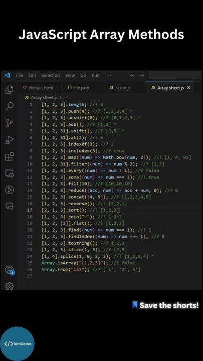array operations | #javascript - YouTube