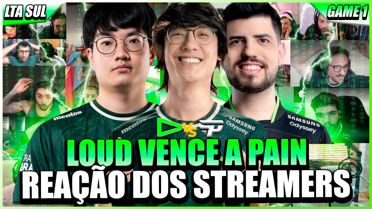STREAMERS REAGEM a LOUD VENCENDO a PAIN NA MD1 em JOGO INFINÍTO da LTA ...
