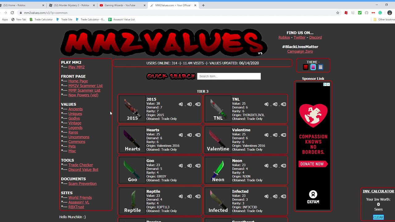 June MM2 Value List link In Description YouTube