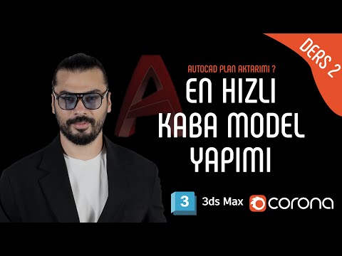 3Ds Max'te En Hızlı ve En Sistemli Modelleme Yöntemi. Autocad Tabanlı Modelleme. #3dsmax #modelleme
