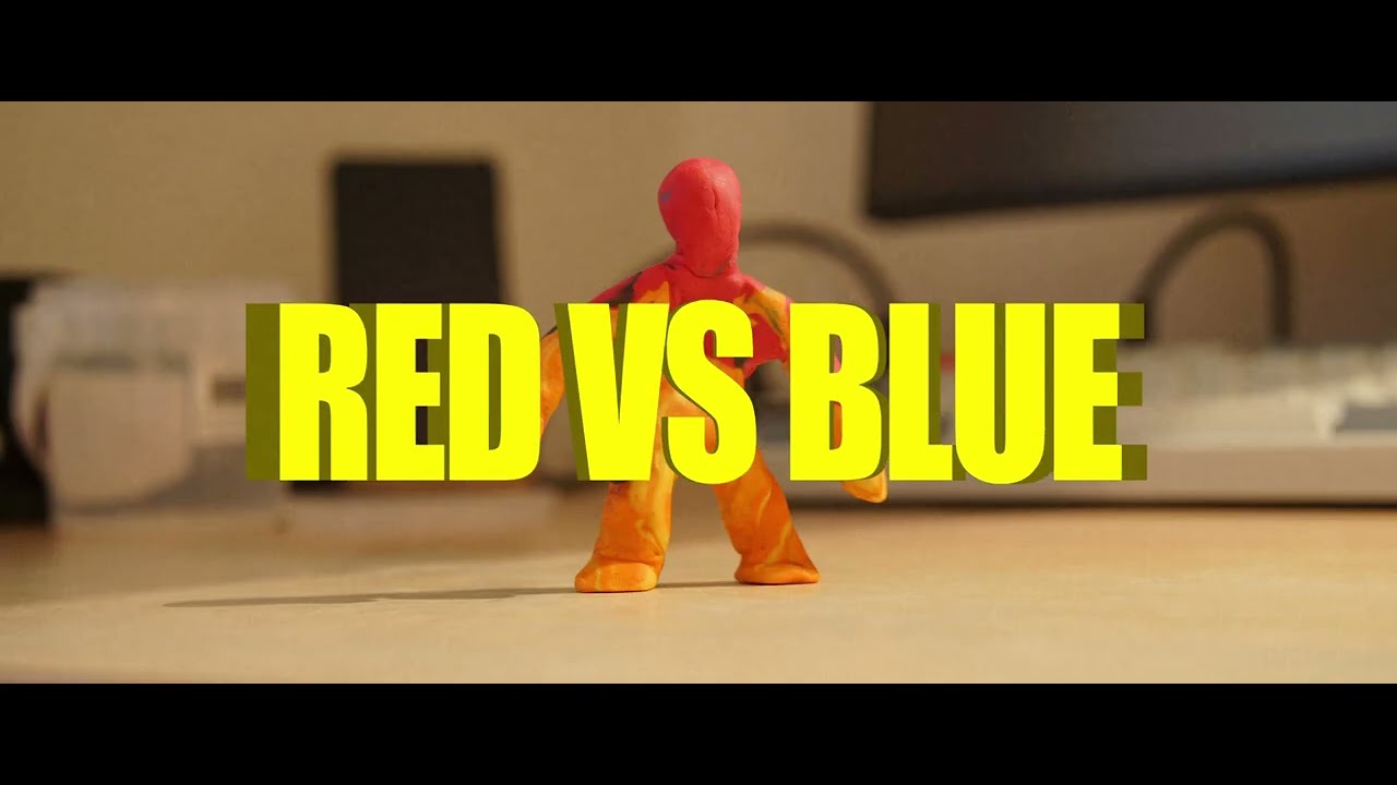 Red vs Blue - 4K Stop Motion Animation - YouTube