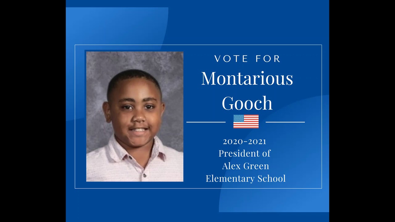 Alex Green Elementary 2020-2021 Student President Campaign Video - YouTube