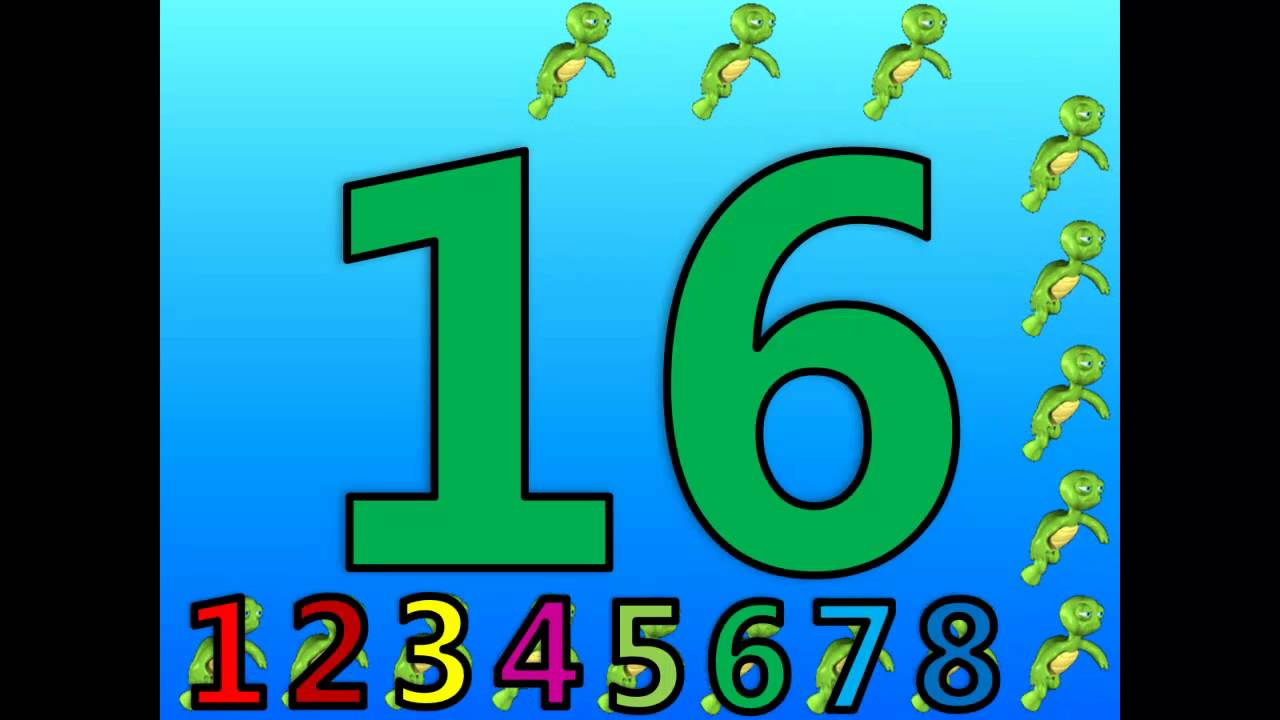 Counting 1 - 20 Activity with Cute Baby Turtles Swimming Underwater ...