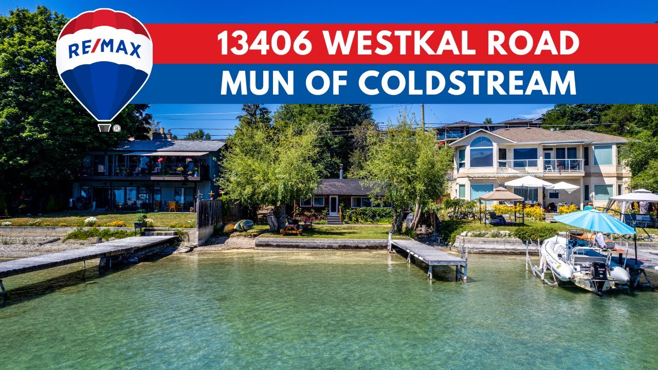 Coldstream BC Lakefront Home for Sale - 13406 Westkal Road - YouTube
