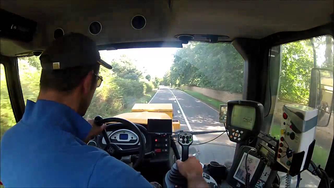 JCB Fastrac baler and quadro pac v in cab - YouTube