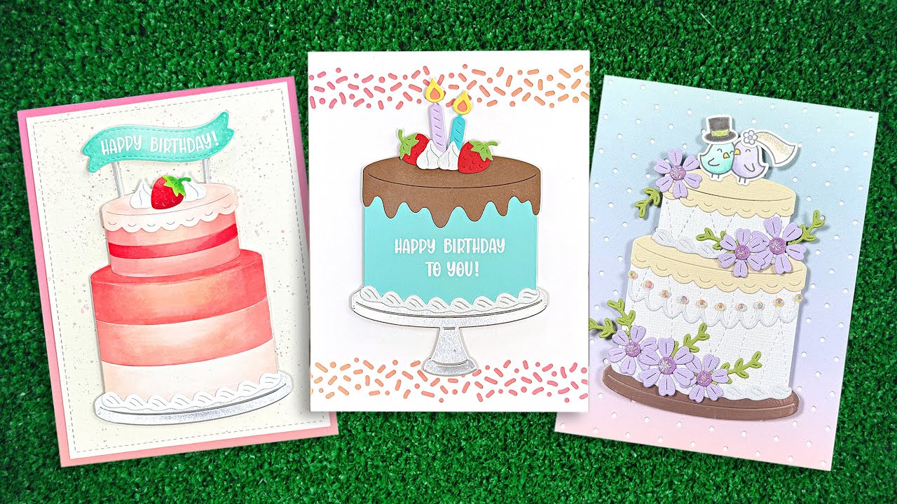 Intro to Build-A-Cake, Build-a-Cake Add-On & Sprinkles Border + 3 cards ...