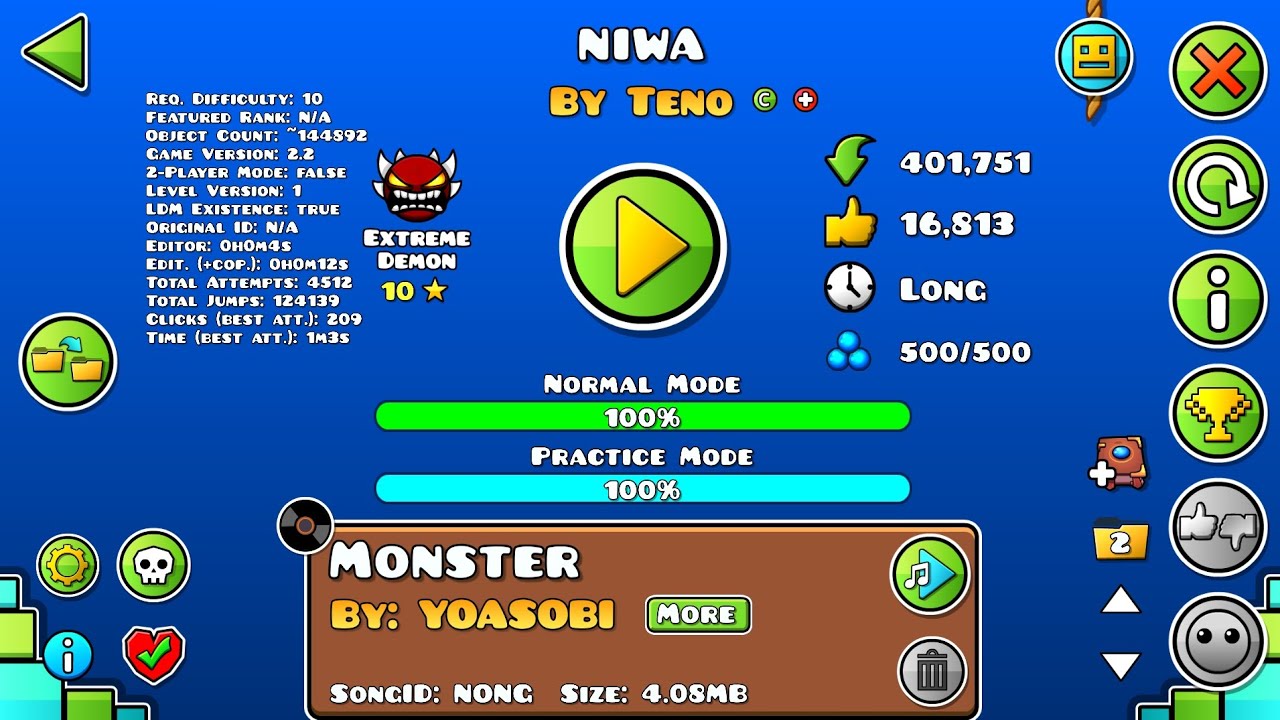 I rebeat niwa :D #gd - YouTube
