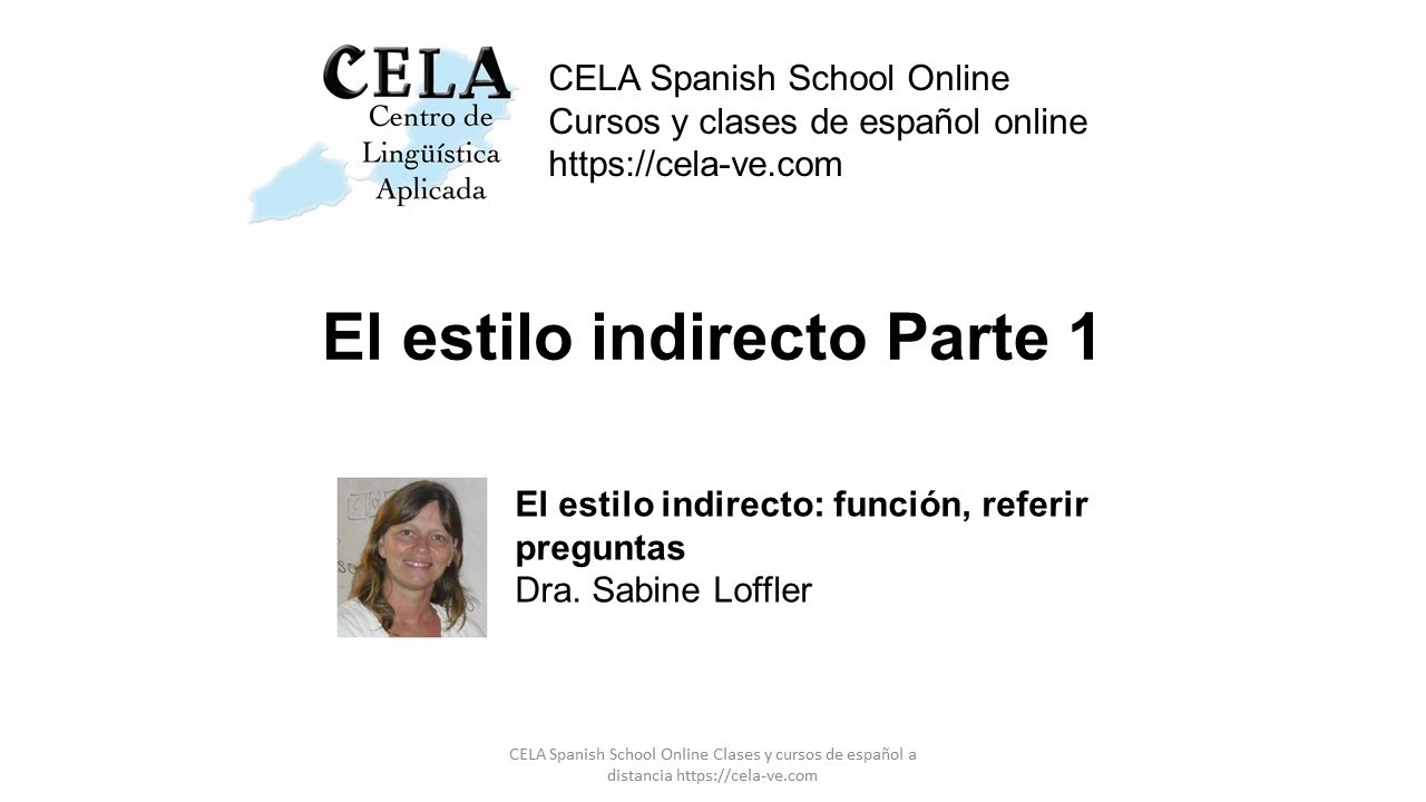 El estilo indirecto en español parte 1 - YouTube