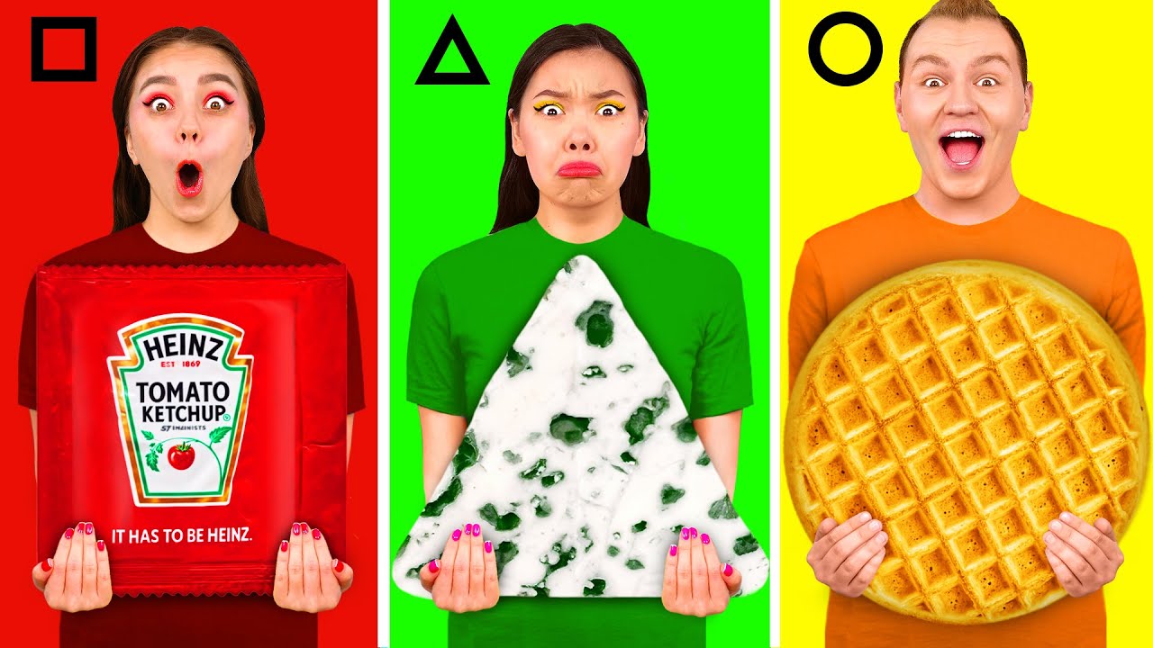 Geometric Shape Food Challenge | Kitchen War by KaZaZa Challenge - YouTube