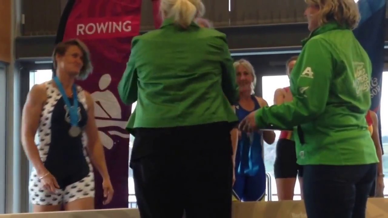 Brenda Lawson and Phillipa-Baker Gold medal ceremony at World Masters ...