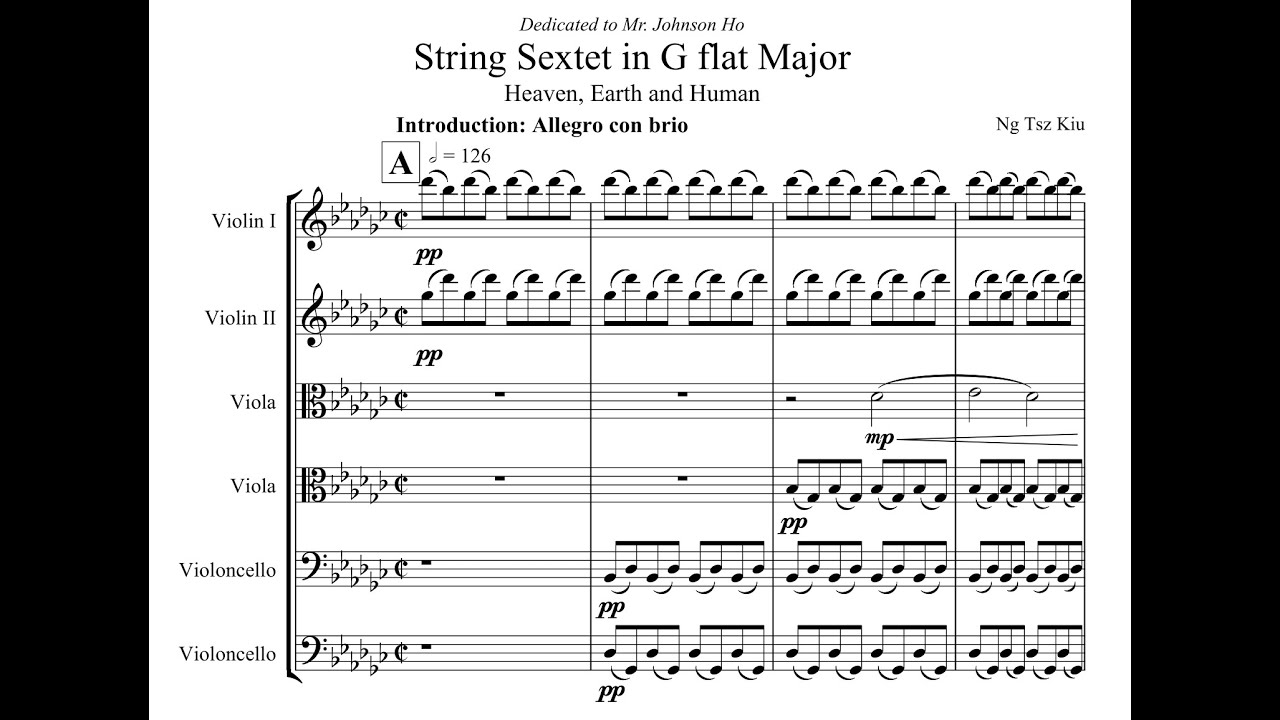 String Sextet in G-flat Major, 1st Mov: Allegro con brio (1st Draft ...