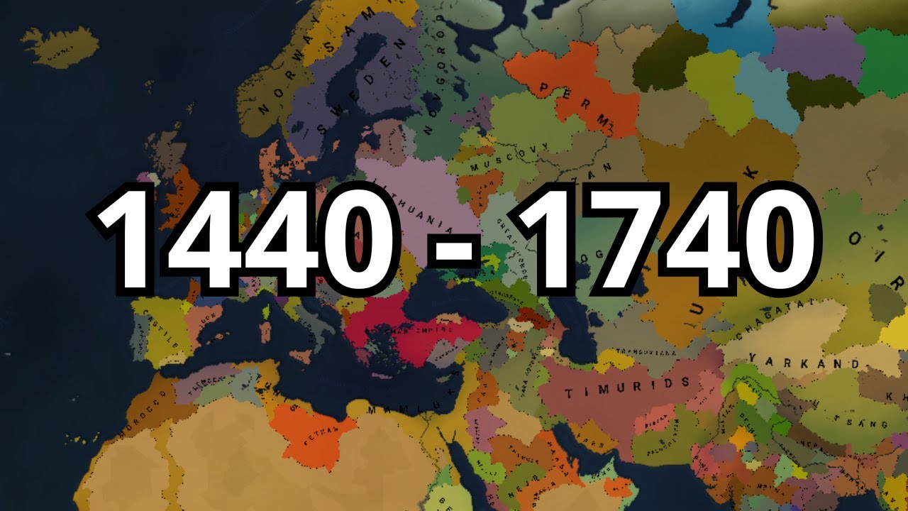 AGE OF HISTORY II TIMELAPSE (1440 - 1740) - YouTube