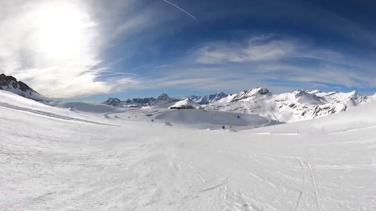 Mölltaler Gletscher Ski resort piste map video 360 - piste 1 - YouTube
