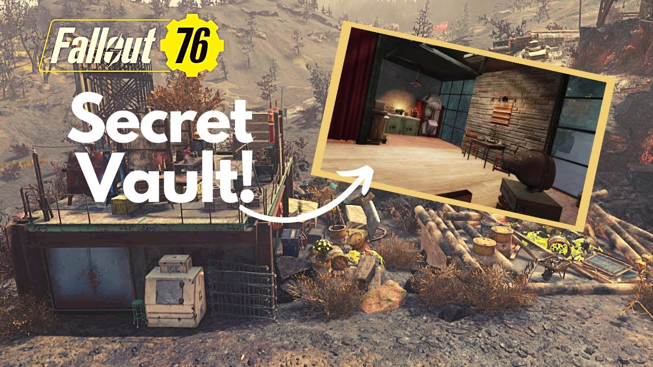 Two-In-One CAMP: Scrapyard With Secret Vault | Fallout 76 Build ...