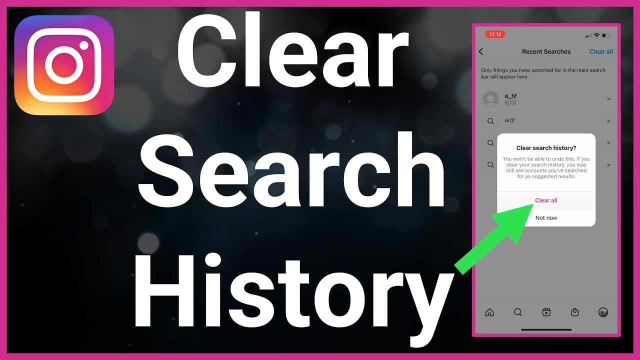 How To Clear Instagram Search History - YouTube