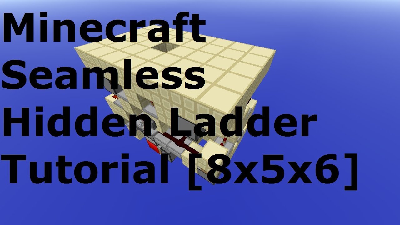 Minecraft Seamless Hidden Ladder Tutorial [8X5X6] - YouTube