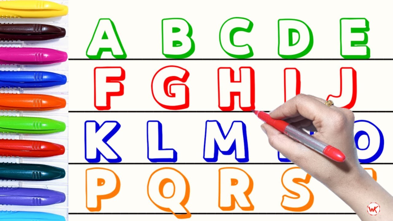 ABCD, A for apple B for ball, How to learn capital letters, English ...