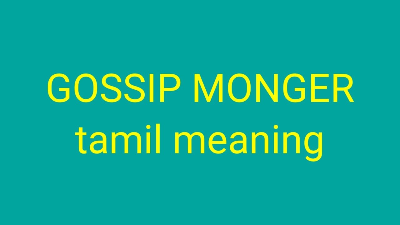 GOSSIP MONGER Tamil Meaning sasikumar YouTube