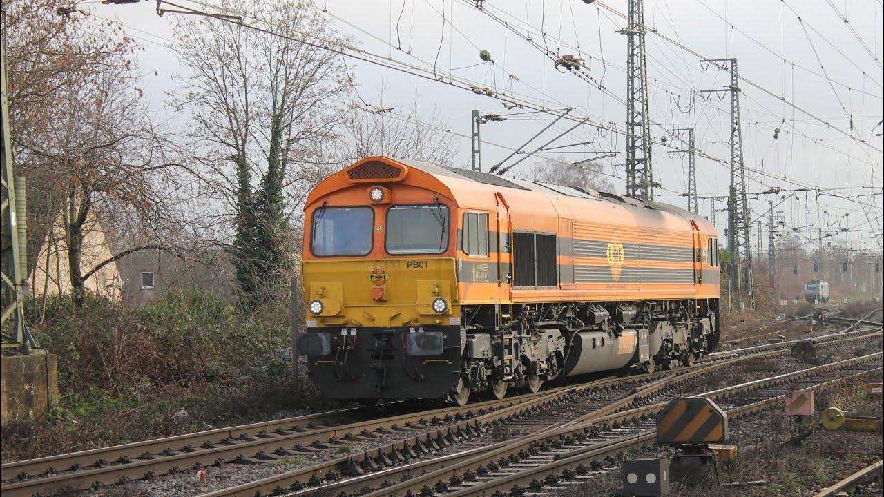 RRF class 66 (pb01) als losse loc door emmerich - YouTube